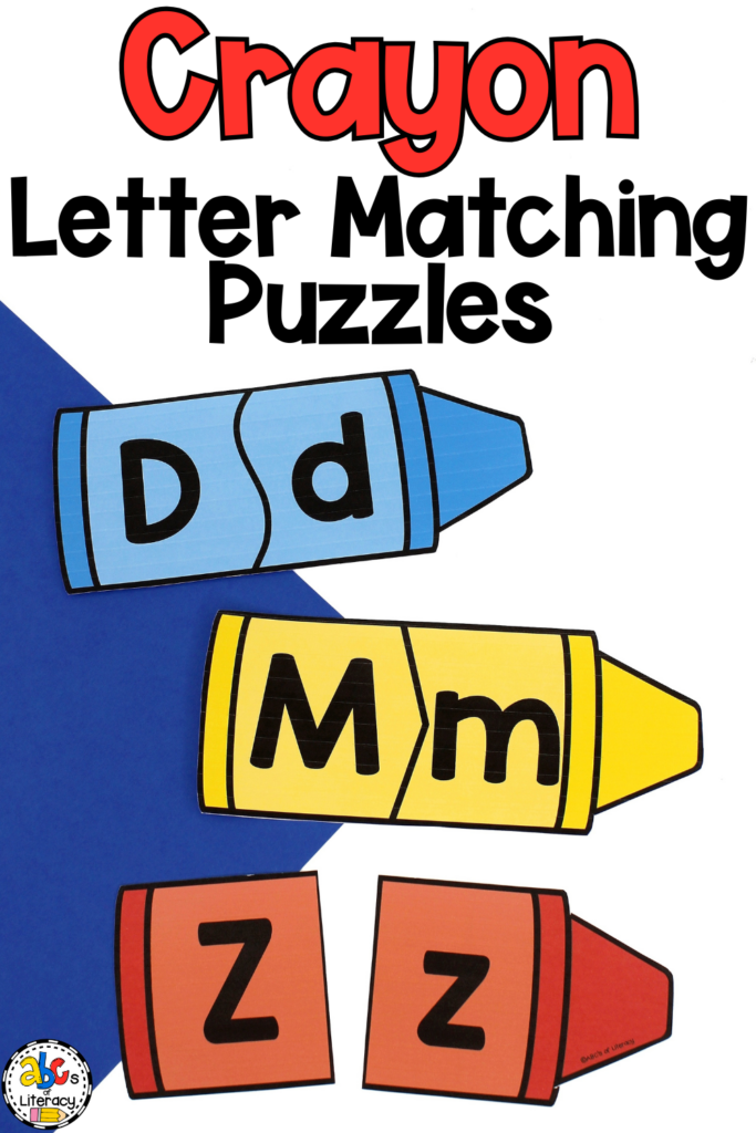 Back to School Letter Matching Puzzles